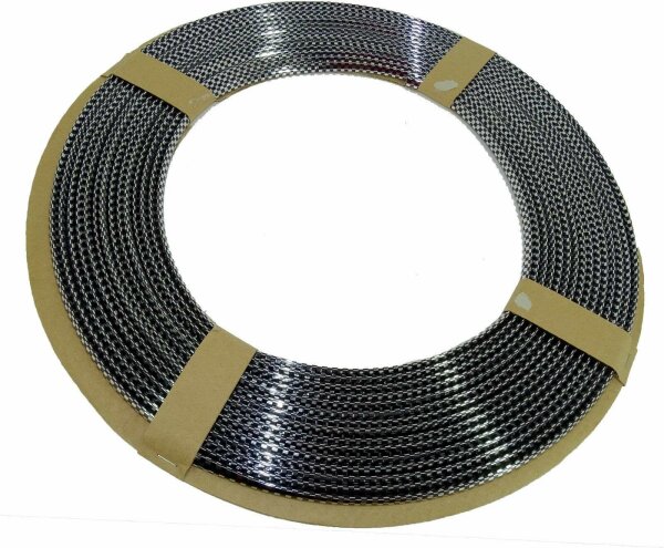 Decorative strip piping strip U profile 15 m meter roll chrome CARBON